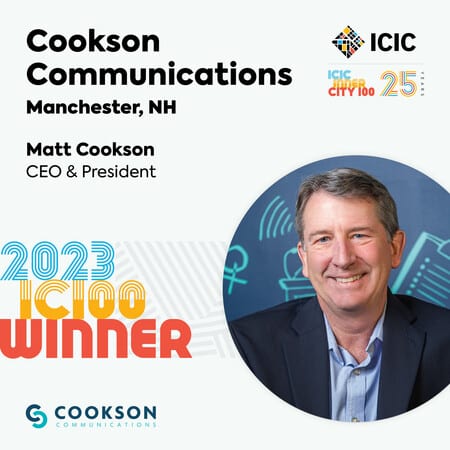 Cookson named 2023 IC100 Winner